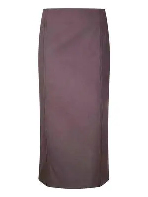 MAISON MARGIELA Paneled Midi Skirt - |burgundy